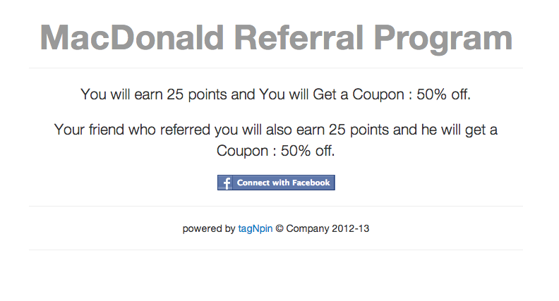 Enterprise Referral Coupon landing page FLow